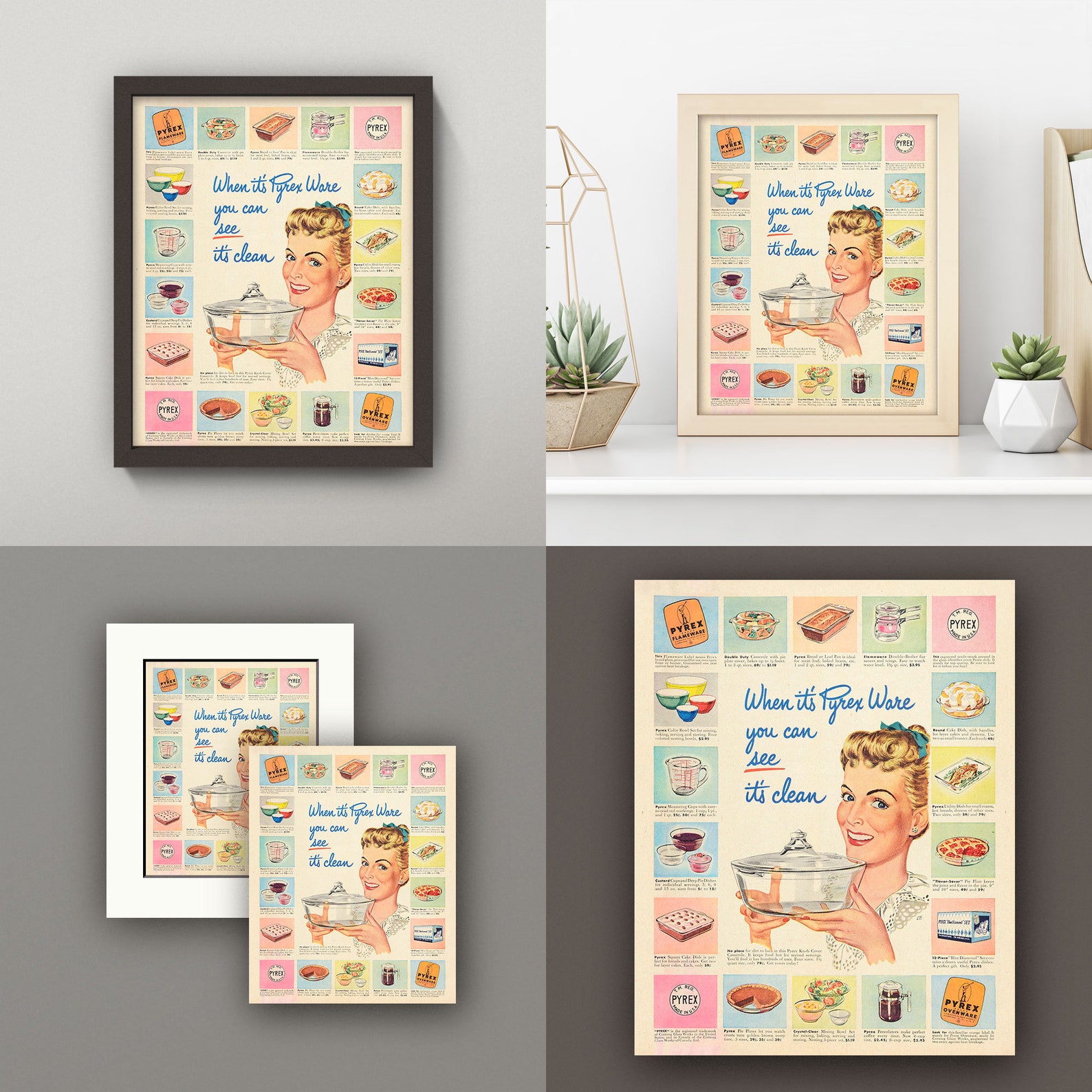 Vintage Cookware Ad 8x10 Print 1940s / 1950s Kitchen Wall | Etsy