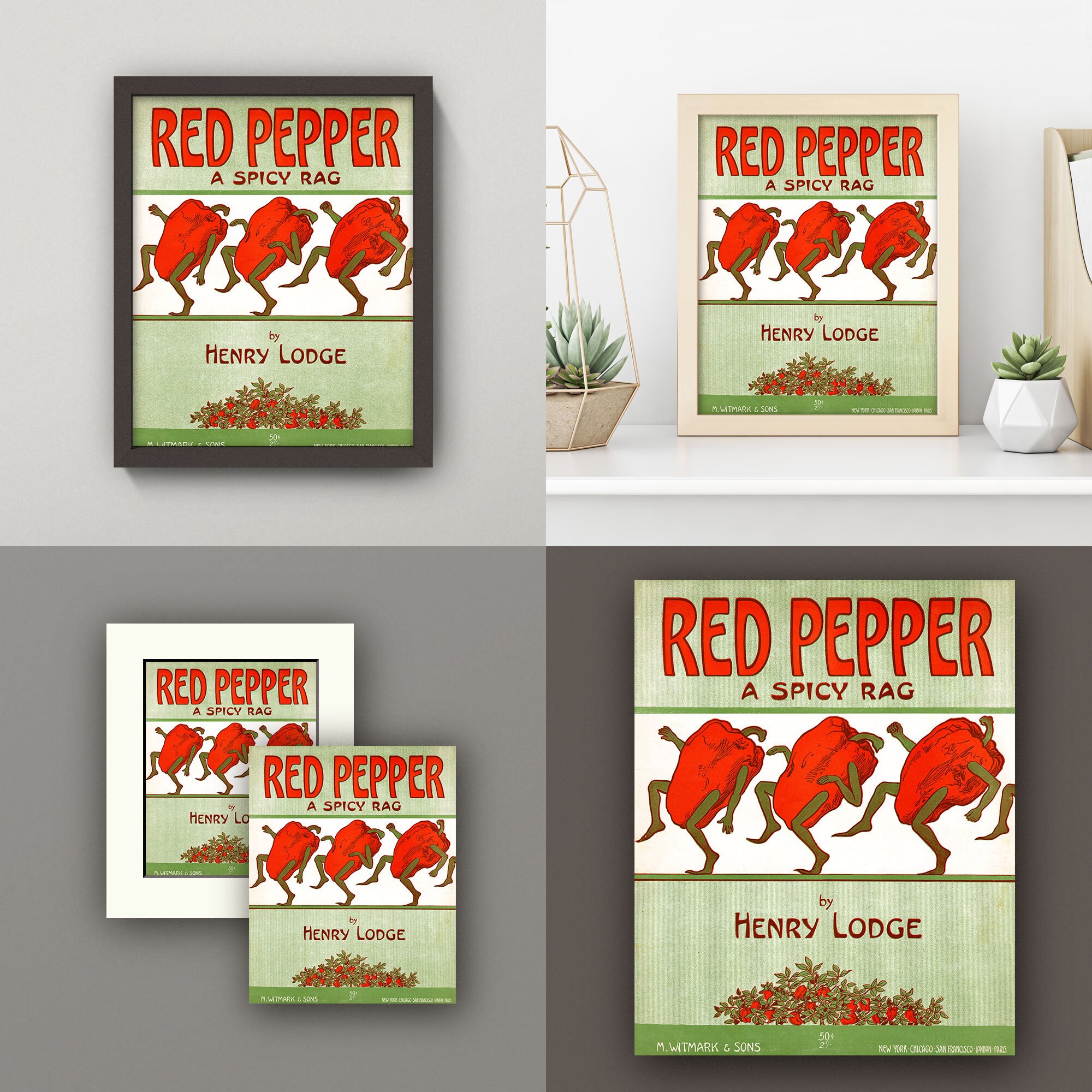 Red Pepper Print • 8x10 Kitchen Wall Art • High Quality Giclée Print ...