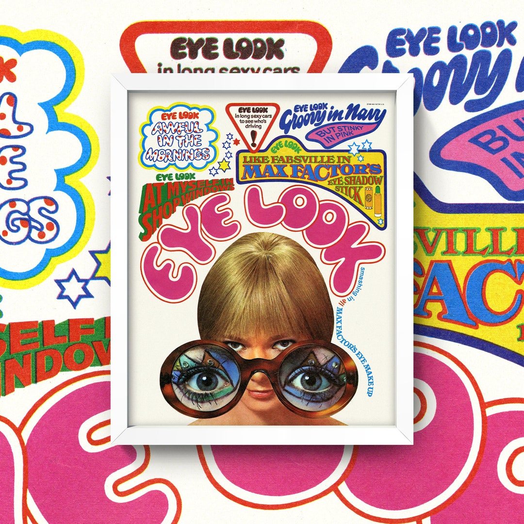Vintage Eyeshadow Ad Print • Eye Look Magazine Wall Art • 5 Sizes ...
