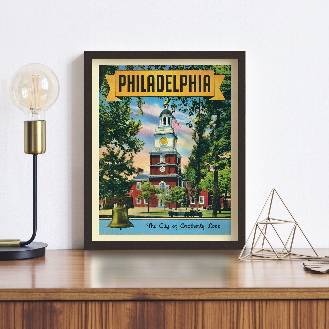 Vintage Philadelphia Print Antique Philly Poster 4 Sizes | Etsy