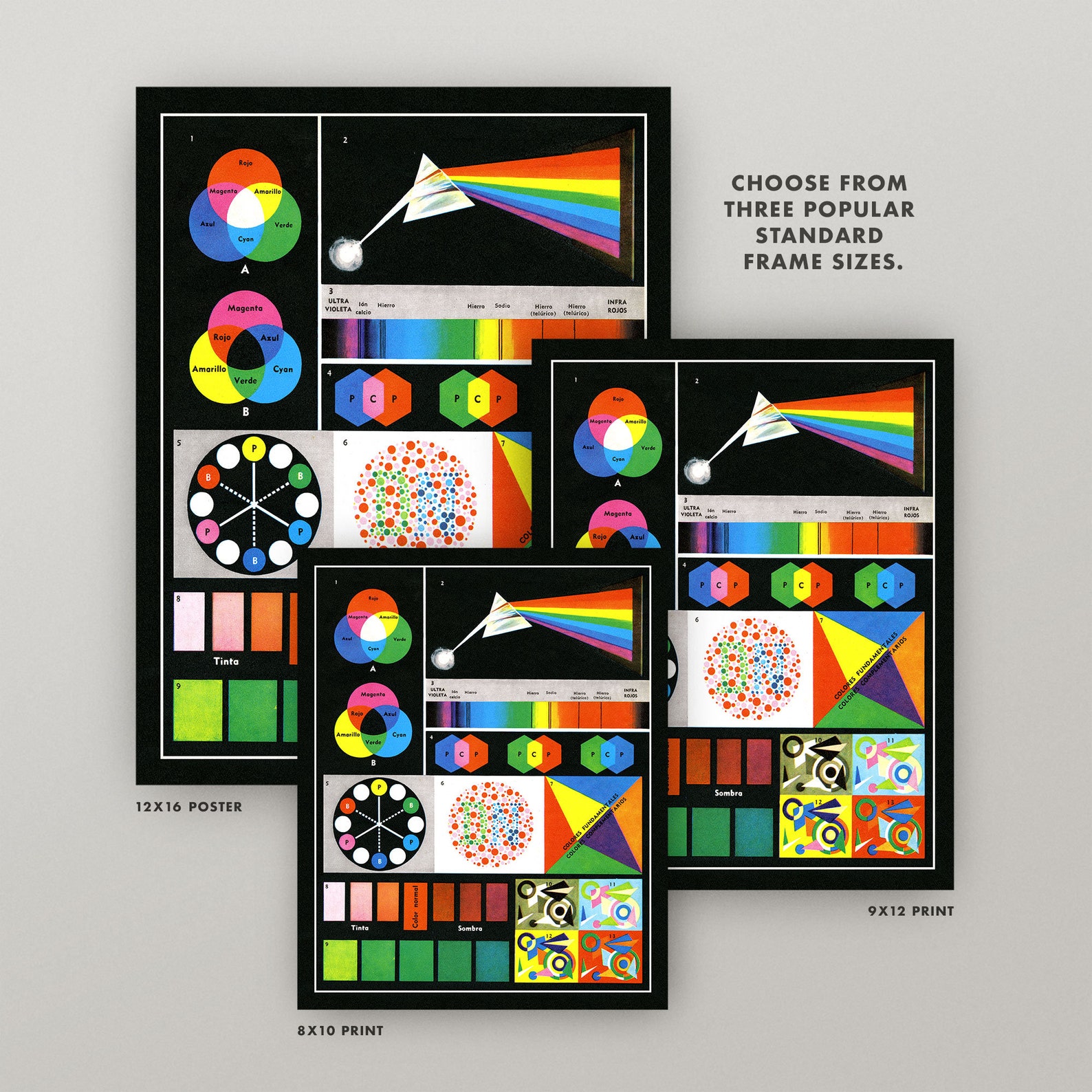 Color Theory Chart 4 Sizes Color Spectrum Poster - Etsy