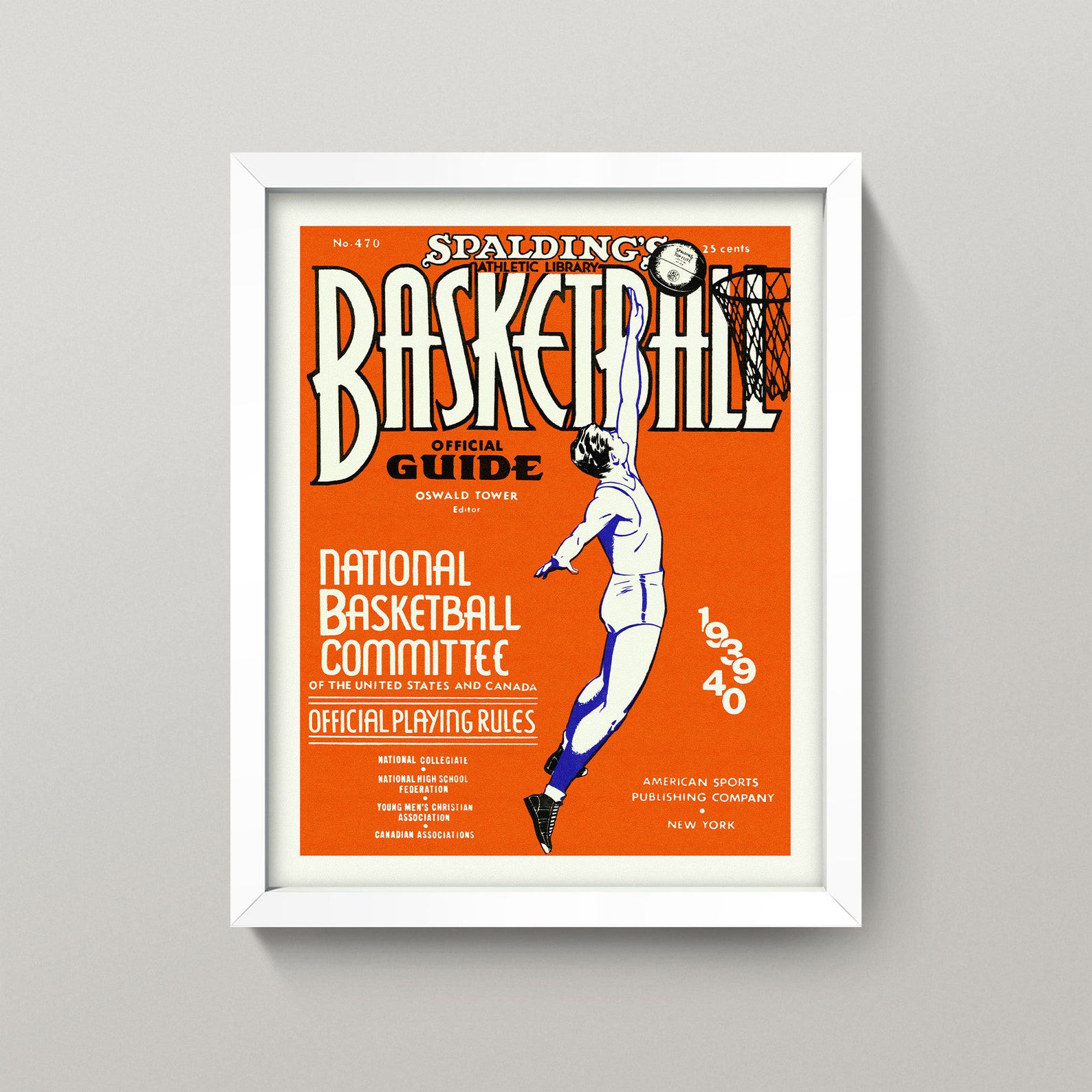Basketball Poster • Vintage Basketball Print • 3 Sizes! • Spalding ...