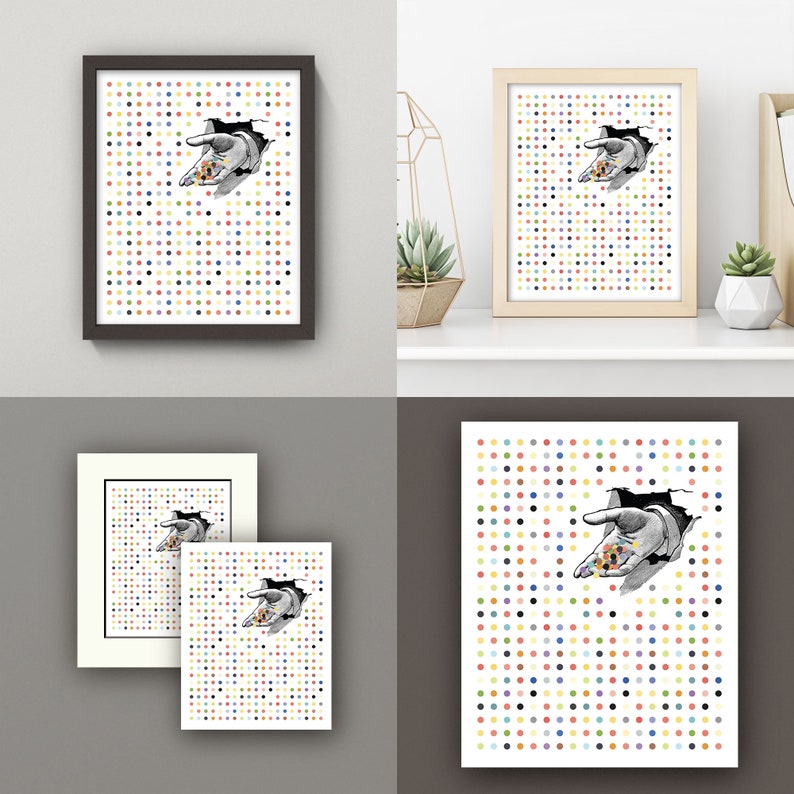 Confetti Print Retro Confetti Collage Wall Art 3 Sizes - Etsy