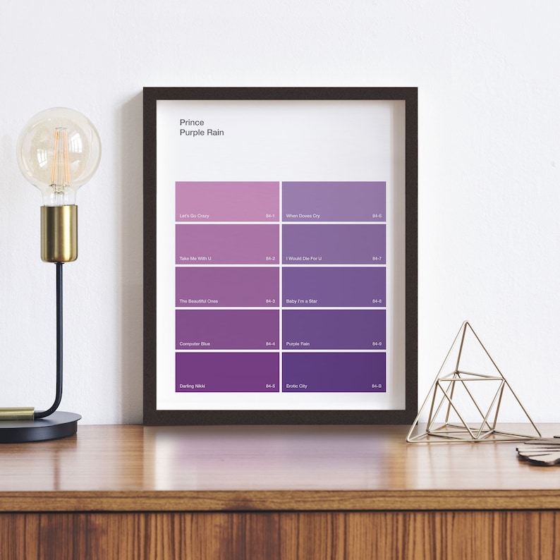 Prince Purple Rain Paint Swatch Print 3 Sizes Classic - Etsy