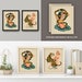 Exotic Jungle Women Pin-up Set Vintage Tiki Bar Art Retro - Etsy