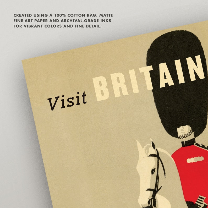 Great Britain Poster Wall Art 4 Sizes Vintage TWA Travel - Etsy