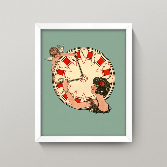 Spin the Wheel of Love Vintage Game Wheel / Love Clock | Etsy