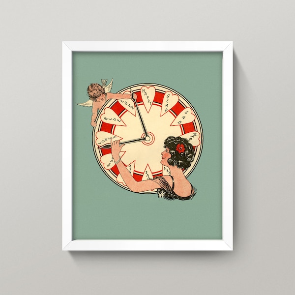 Antique Cupid Clock - Etsy