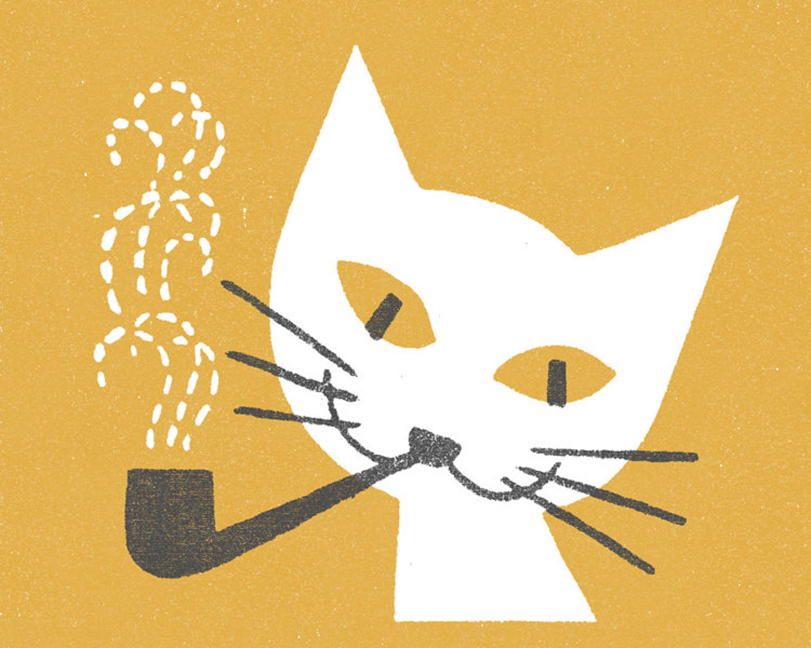 Cat Smoking Pipe Print 8x10 Wall Art High Quality Giclée - Etsy