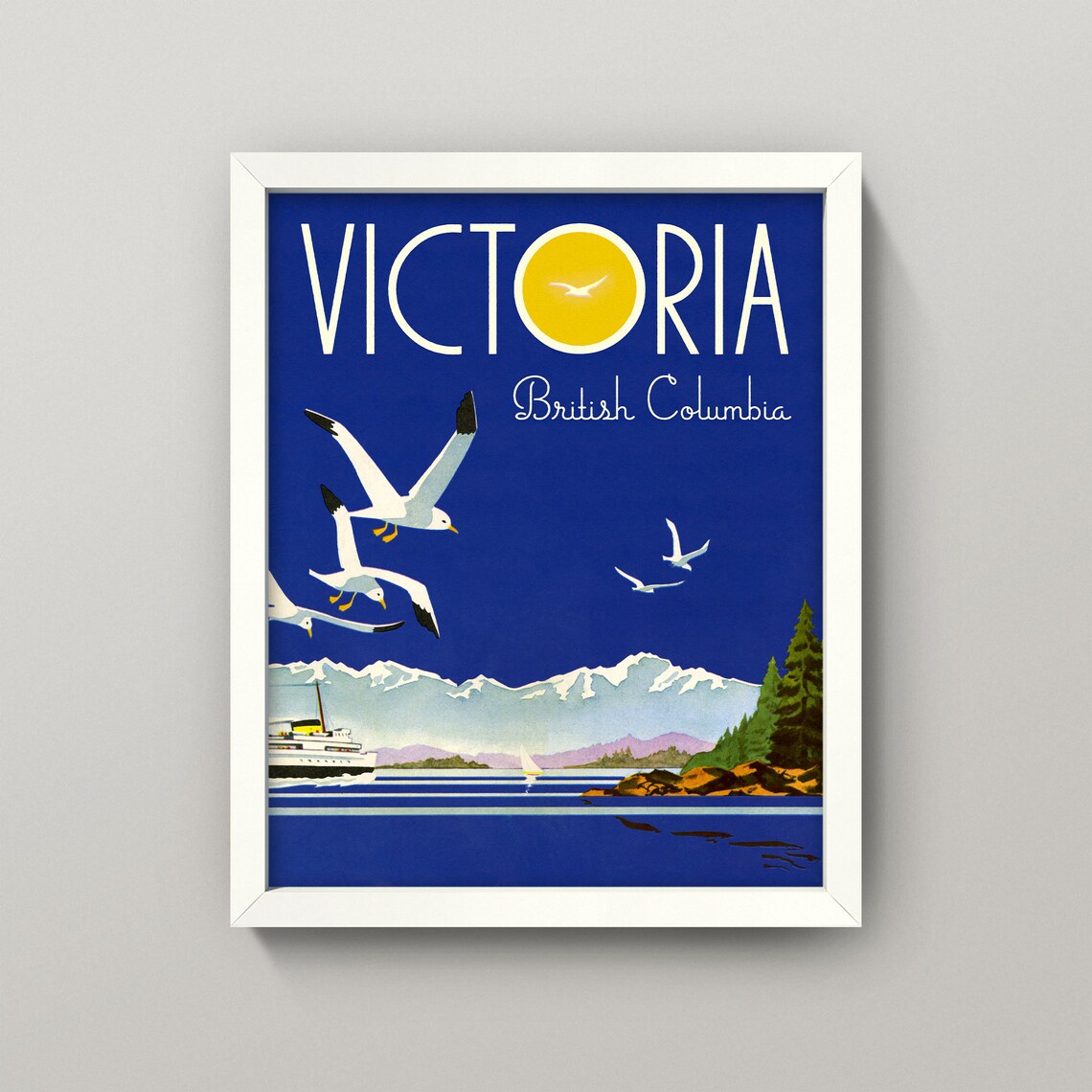 Vintage Victoria BC Travel Poster 4 Sizes Vintage Canada - Etsy