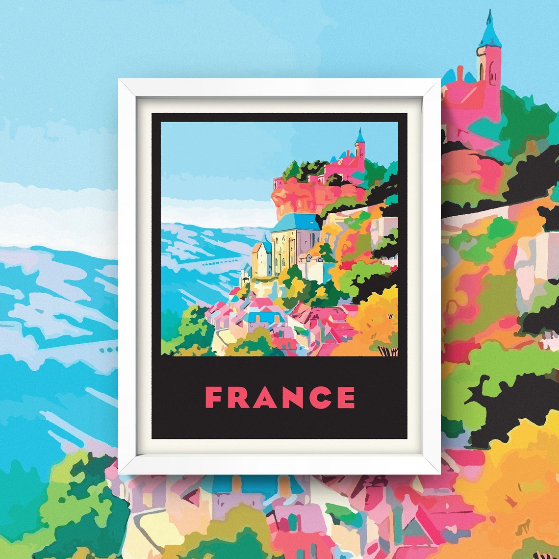 Vintage France Print France Poster France Print France | Etsy