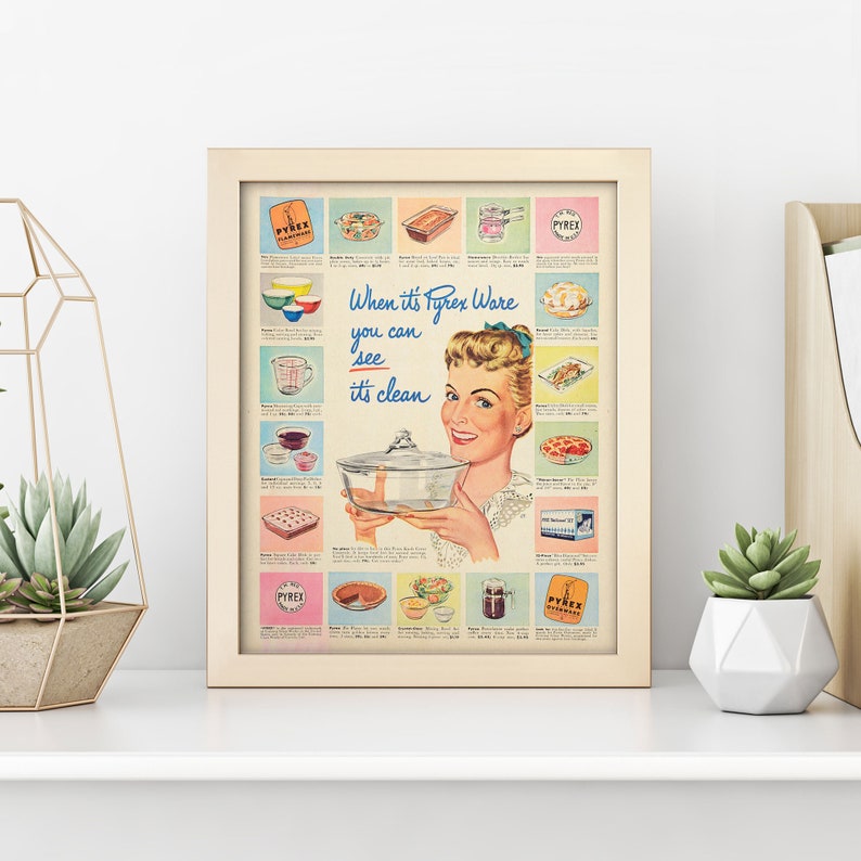 Vintage Cookware Ad 8x10 Print 1940s / 1950s Kitchen Wall | Etsy