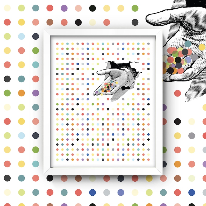 Confetti Print Retro Confetti Collage Wall Art 3 Sizes - Etsy