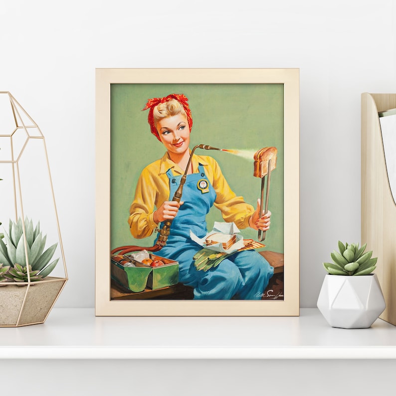 Retro Kitchen Art Pin-up Art Vintage Kitchen Pin-up Print - Etsy