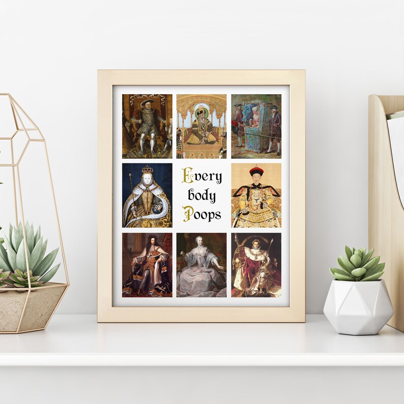 Silly Bathroom Print Everybody Poops 8x10 Print | Etsy