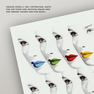 Lipstick Print • Vintage Bathroom Art • 4 Sizes! • Retro Bathroom Art ...