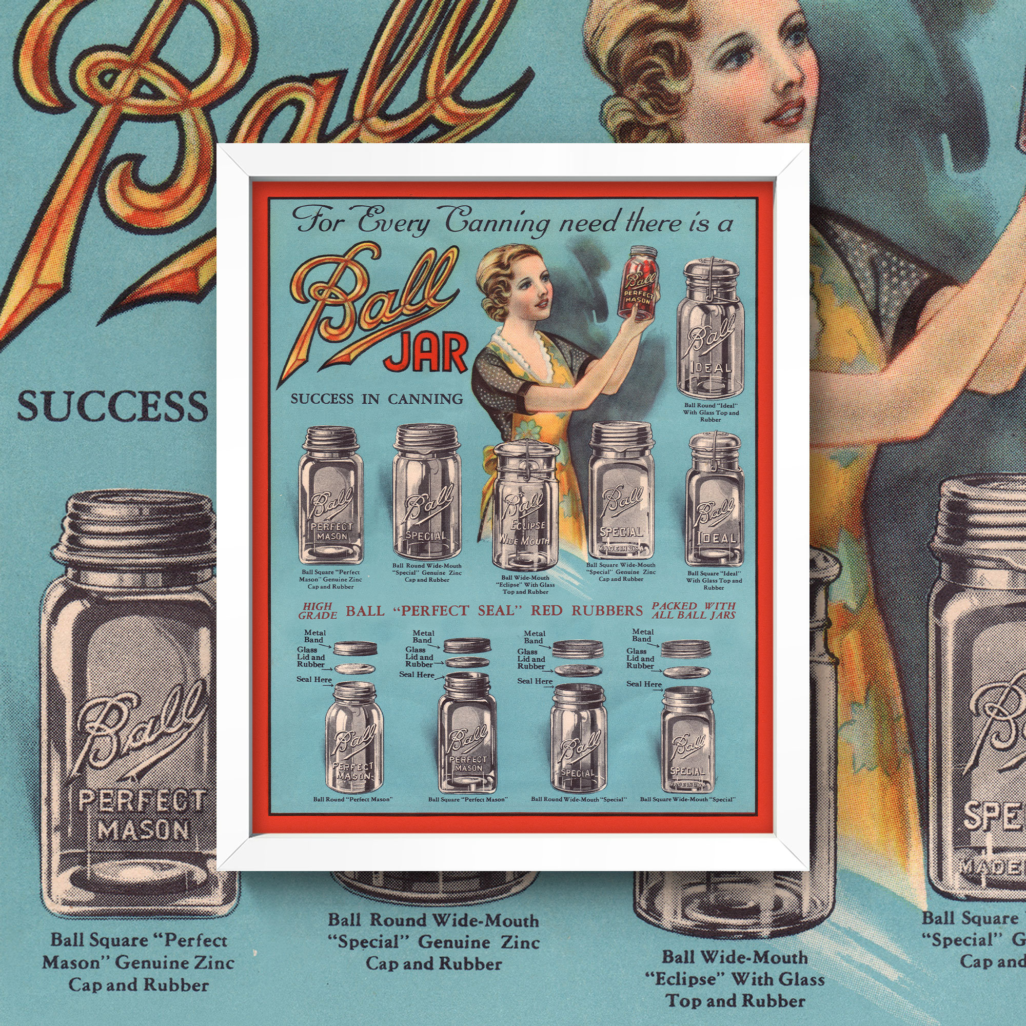 Antique Canning Jar Ad 8x10 Kitchen Art High Quality | Etsy