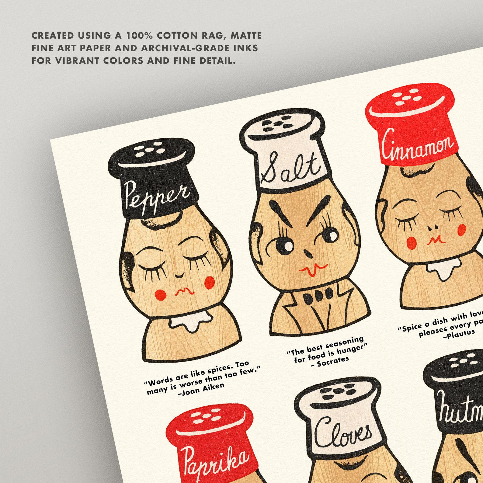 Vintage Spice Rack Kitchen Print Antique Spices Print - Etsy