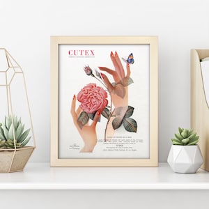 Vintage Cutex Nail Polish Ad Print • 1930s Bathroom Art • 4 Sizes ...