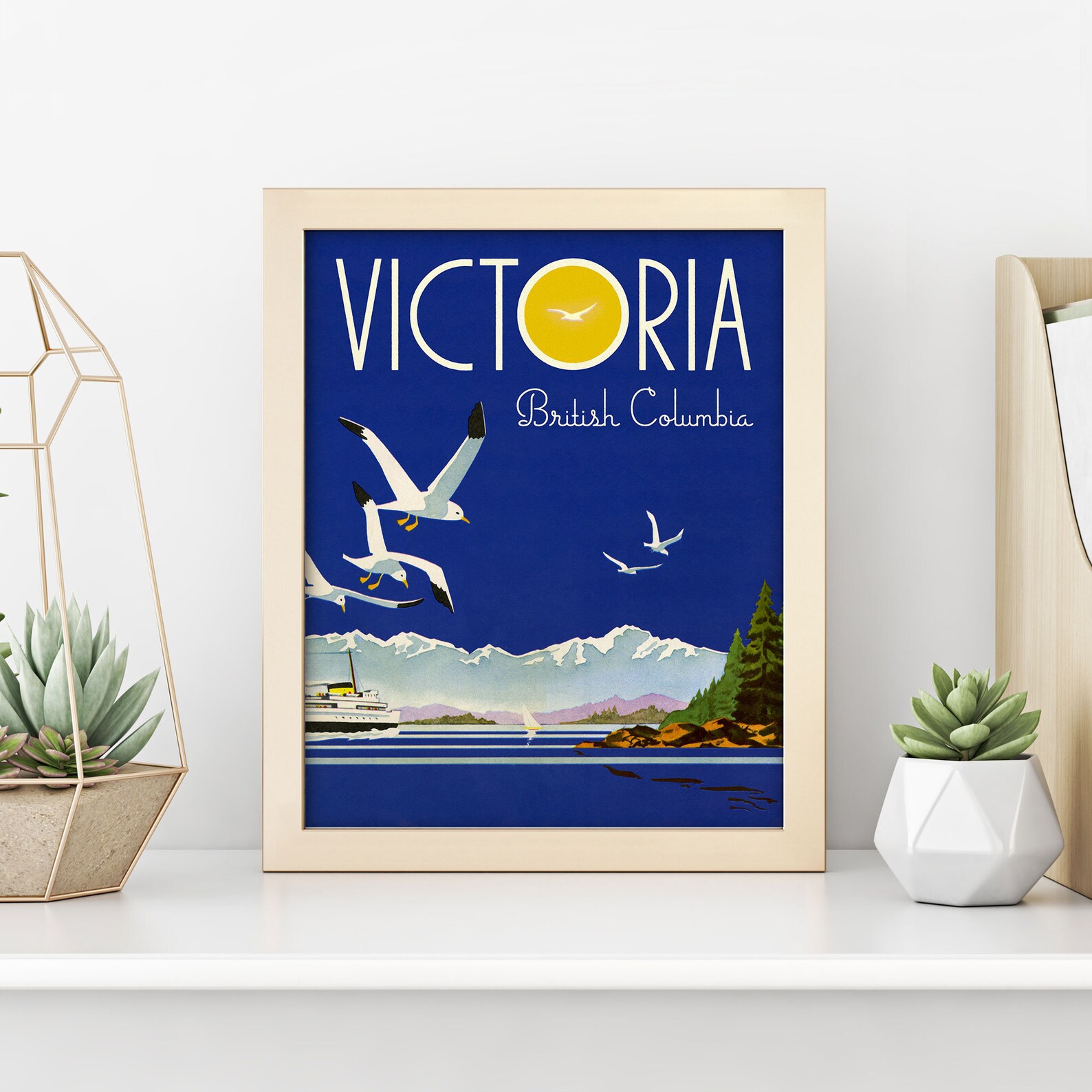 Vintage Victoria BC Travel Poster 4 Sizes Vintage Canada - Etsy