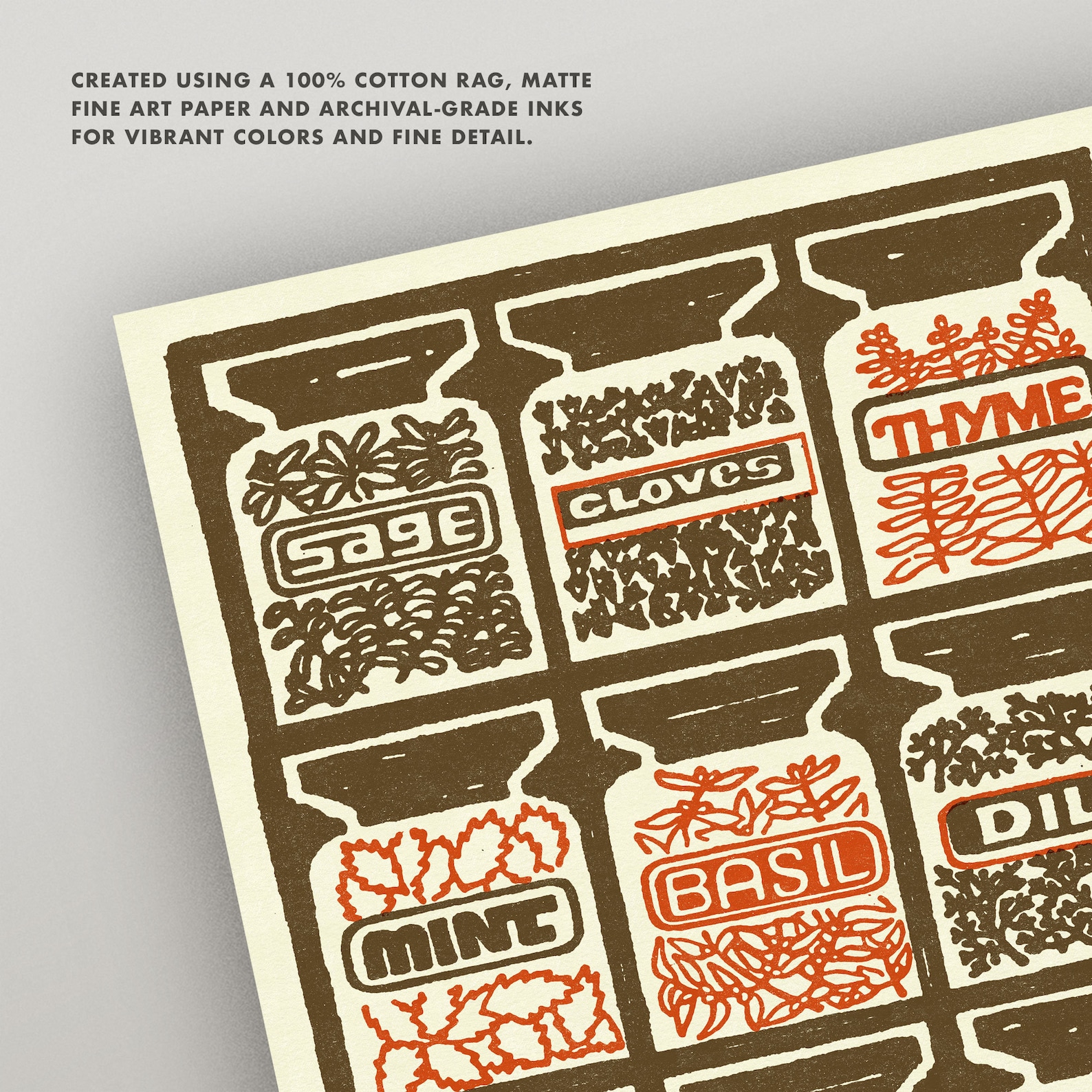 Spice Cabinet Print 4 Sizes High Quality Giclee Print Vintage-style ...