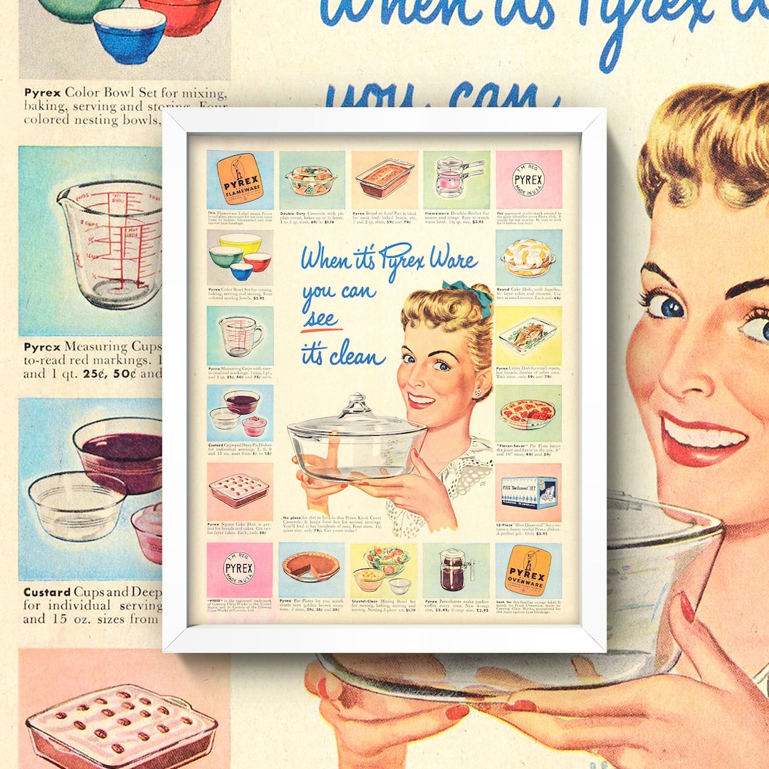 Vintage Cookware Ad • 8x10 Print • 1940s / 1950s Kitchen Wall Art ...