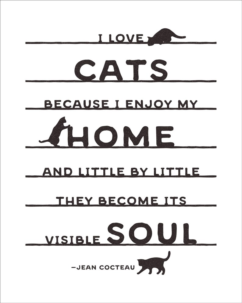 Cat Quote Print 8x10 Wall Art High Quality Giclée Print - Etsy