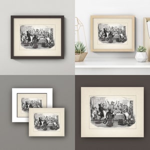 Cat Dinner Party Print • 8x10 Wall Art • High Quality Giclée Print ...