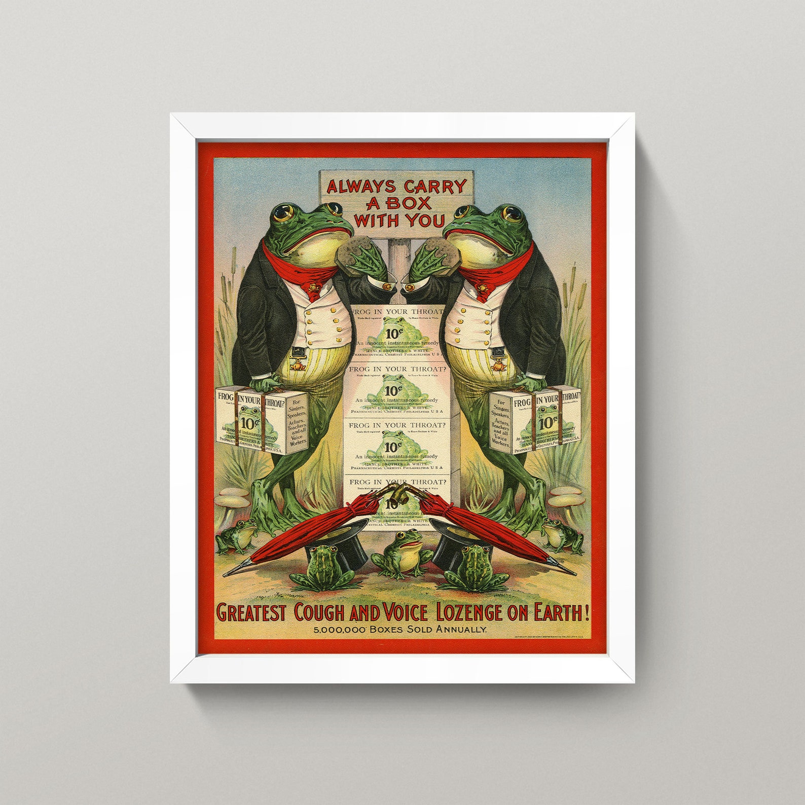 Vintage Frog Print Antique Frog Wall Art Anthropomorphic - Etsy