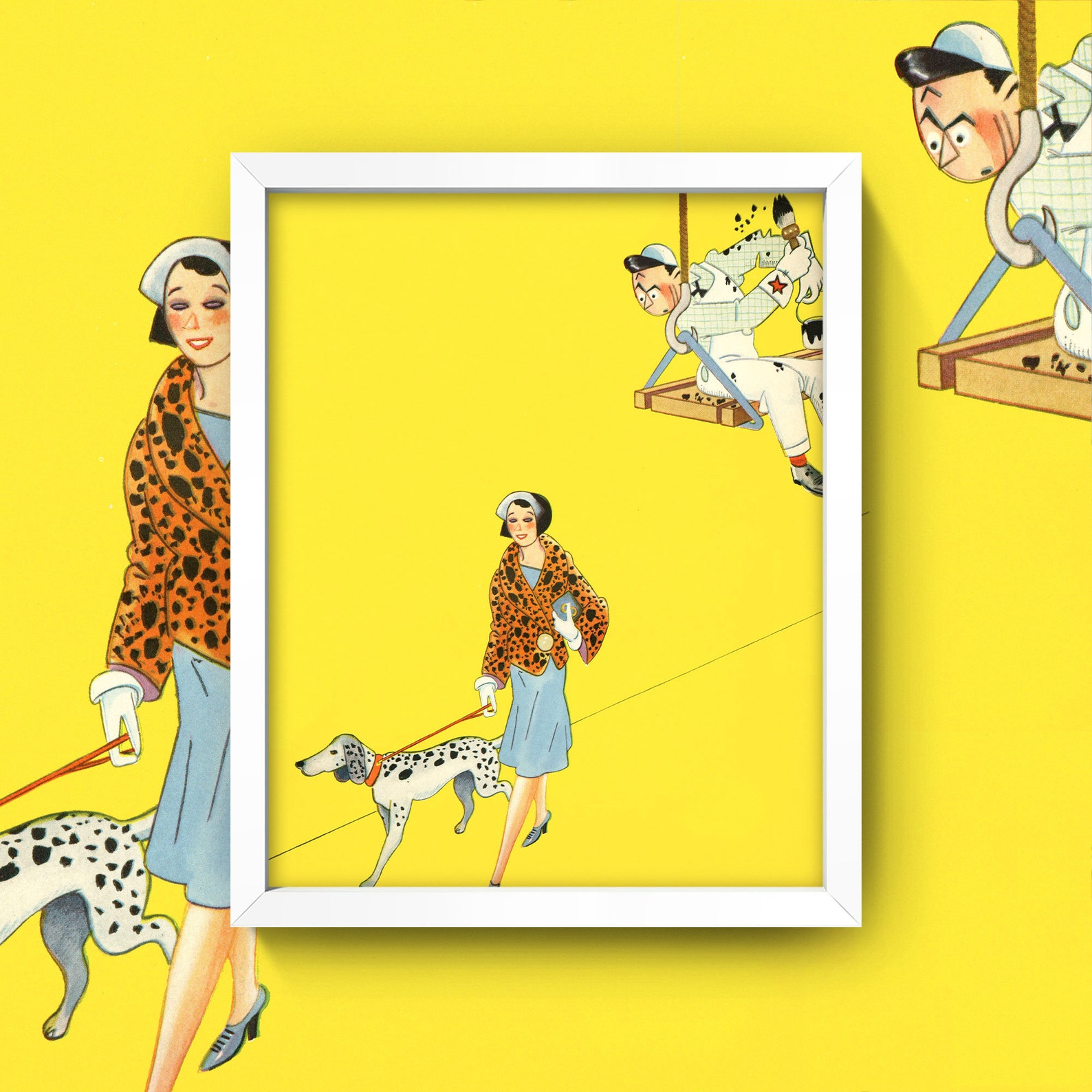 Dalmatian Print • Vintage Dalmatian Wall Art • 3 Sizes! • Art Deco ...