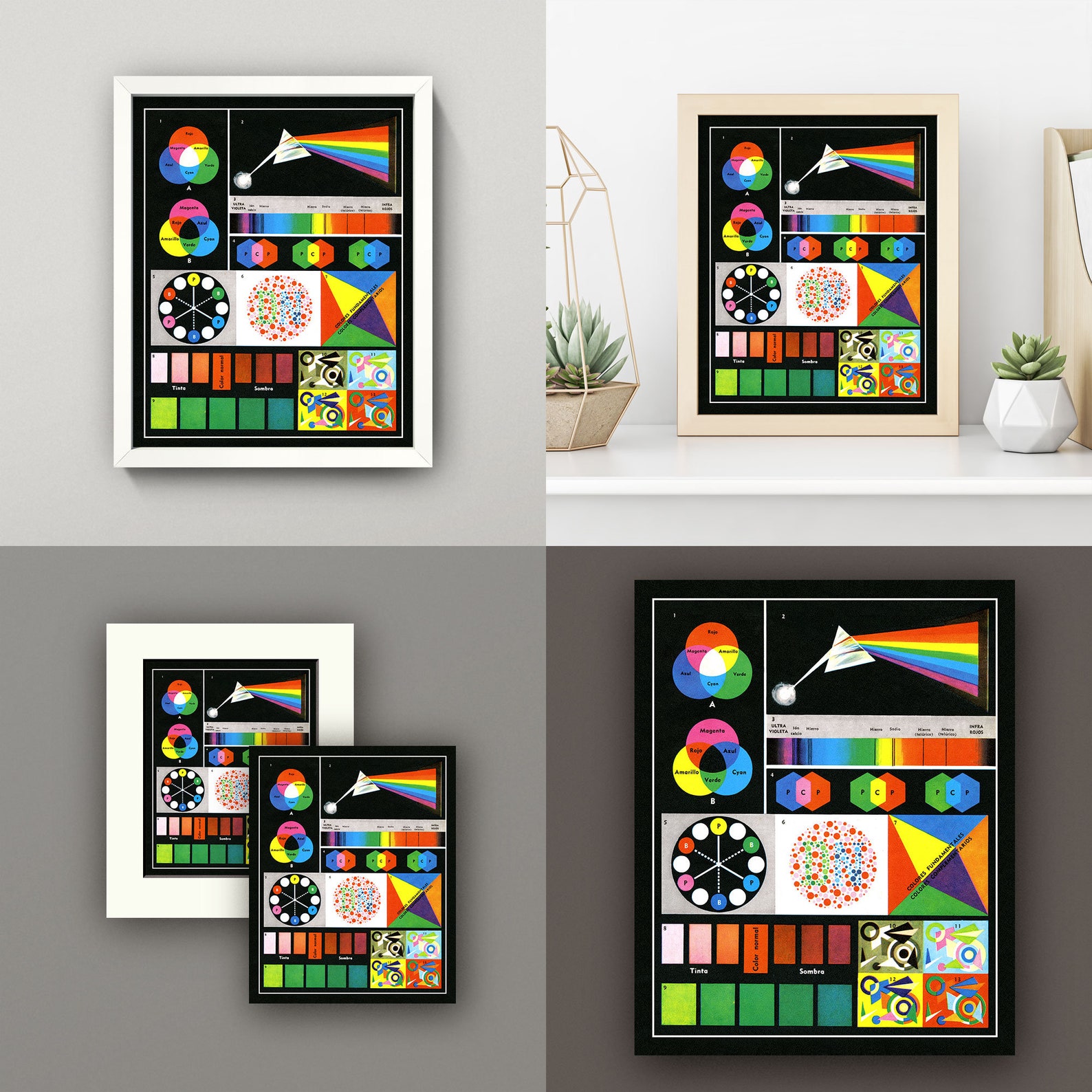 Color Theory Chart 4 Sizes Color Spectrum Poster - Etsy