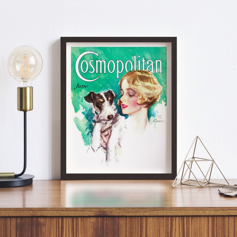 Cosmo Dog! Wire-haired Fox Terrier Print • Vintage Dog Art • 8X10 Wall ...