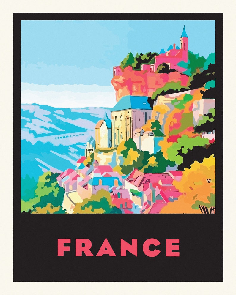 Vintage France Print France Poster France Print France | Etsy