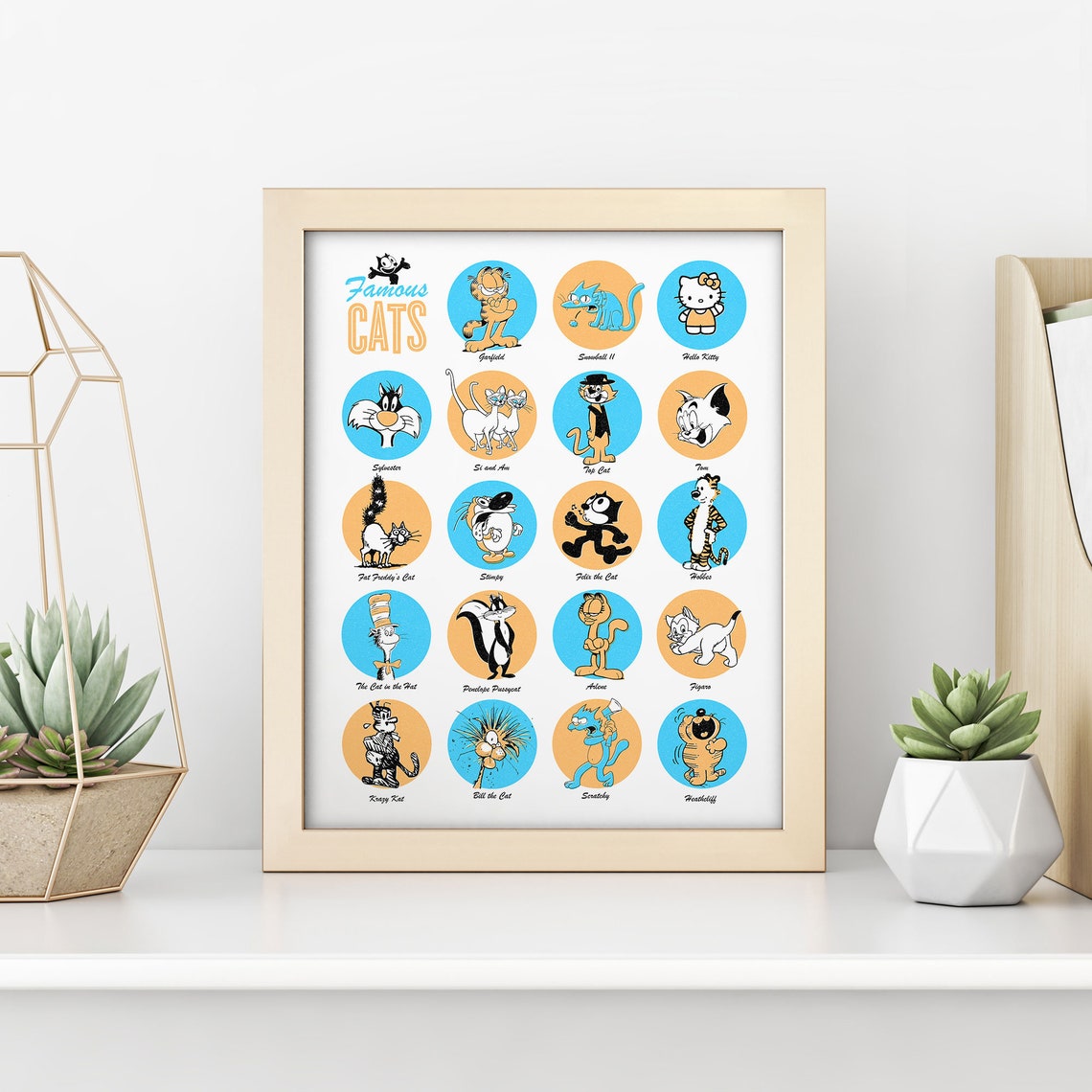 Famous Cats Print Vintage Cartoon Cats 3 Sizes 8X10 9X12 - Etsy