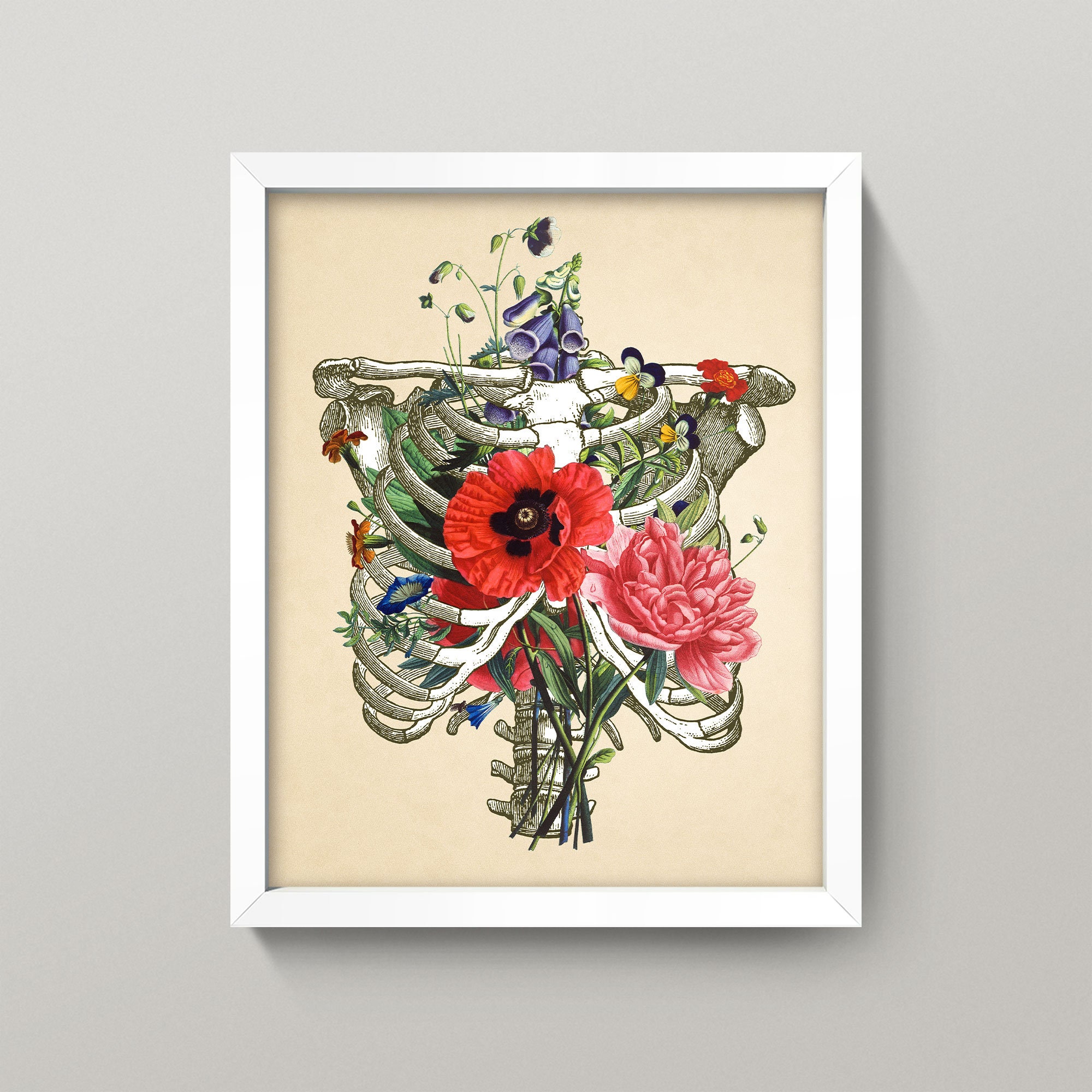 Flower Rib Cage Art Tumblr