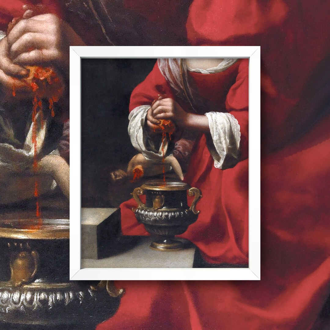 Blood Sacrifice Print • Vintage Witchcraft Wall Art • Antique Ritual ...