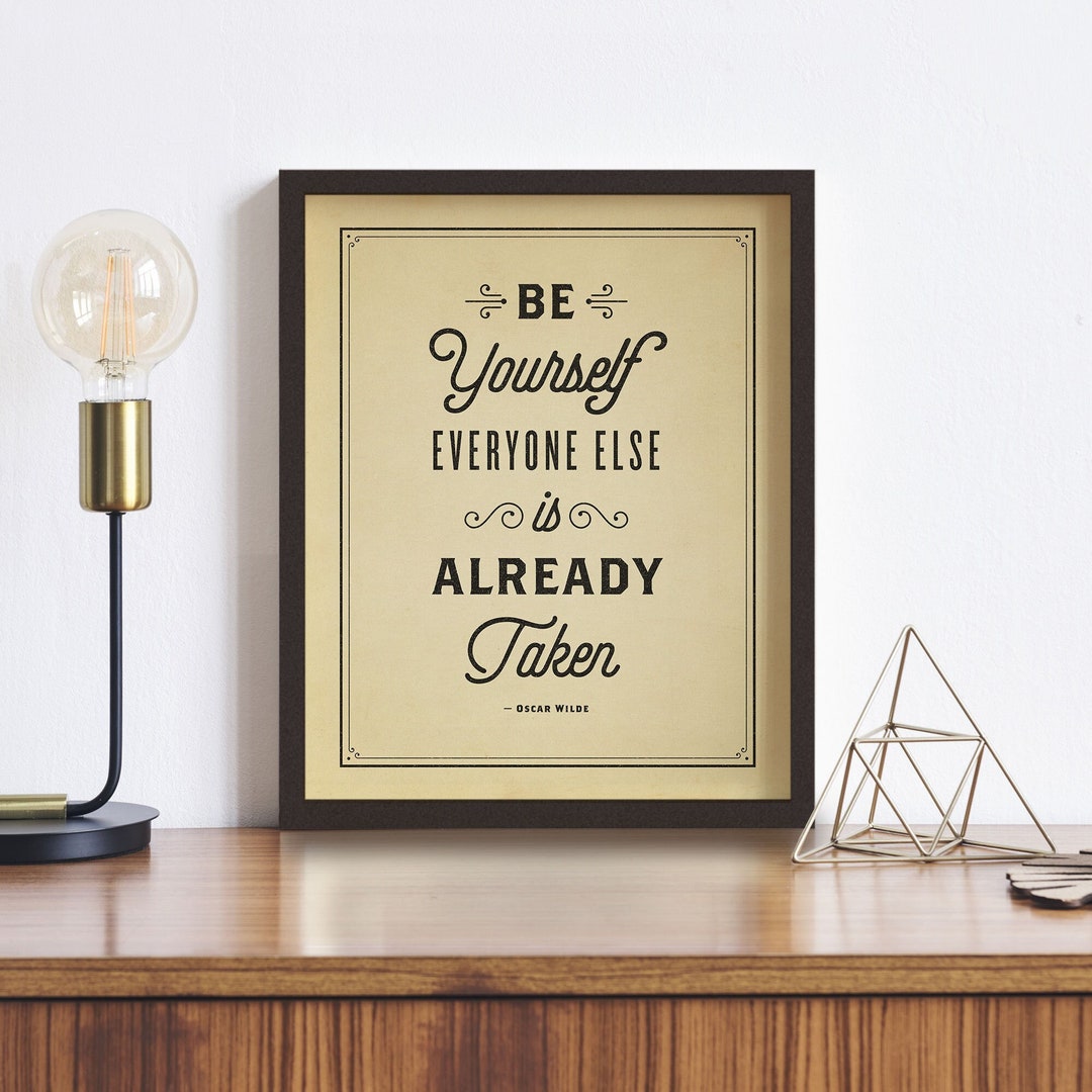 Oscar Wilde be Yourself Quote 8x10 Wall Art Print High Quality Giclée ...