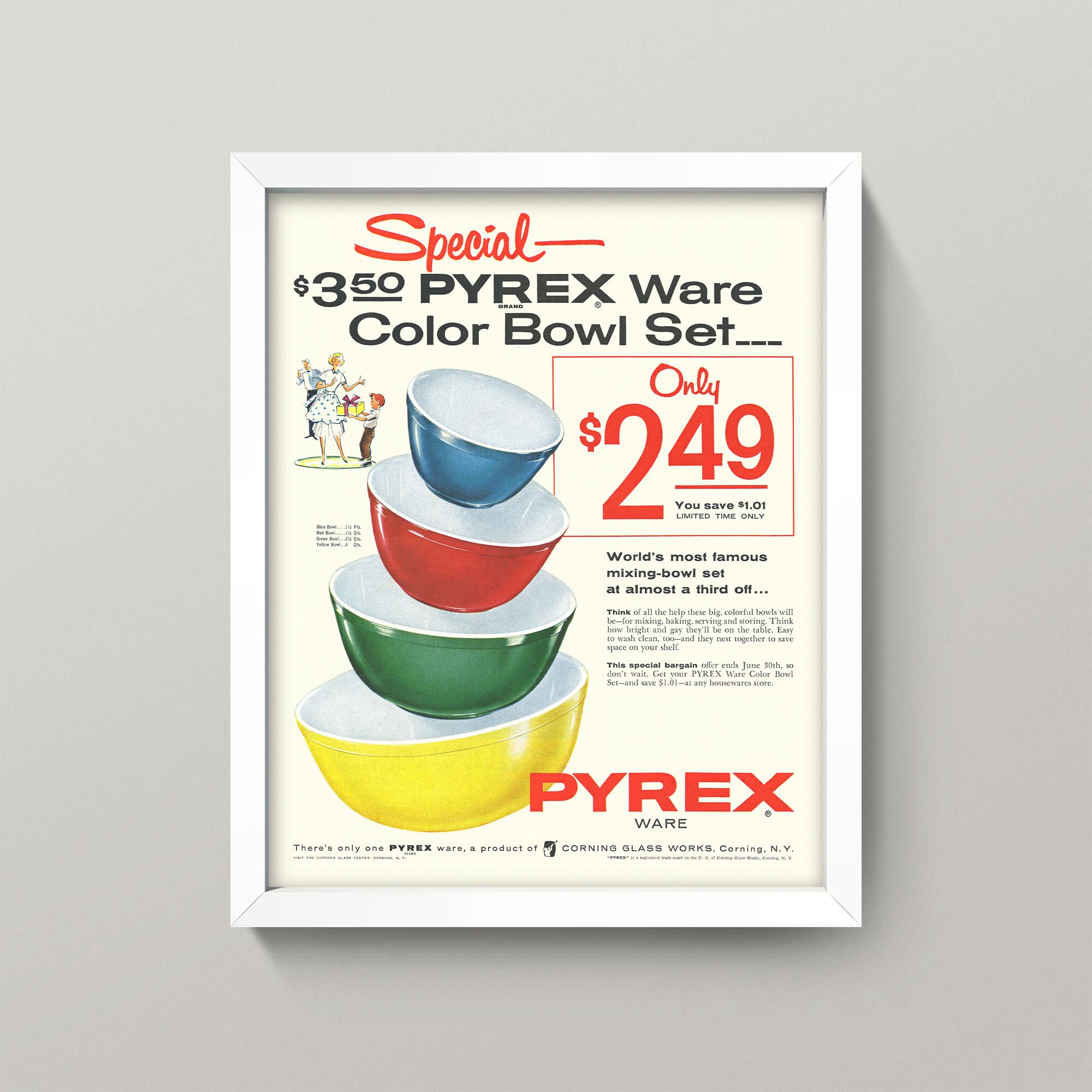 Vintage Cookware Ad Retro Kitchen Wall Art 1950s Kitchen | Etsy