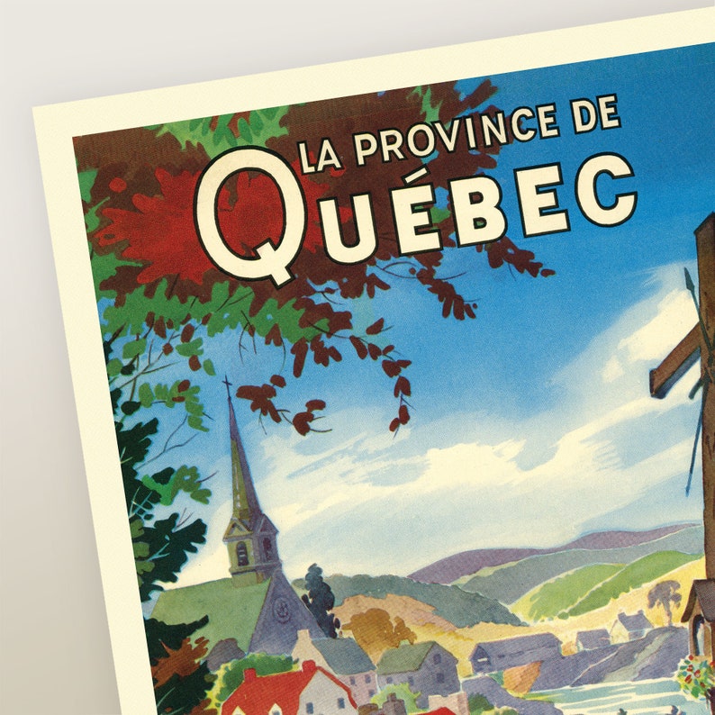 Quebec Poster • Vintage Quebec Print • Quebec Wall Art • Quebec Travel ...