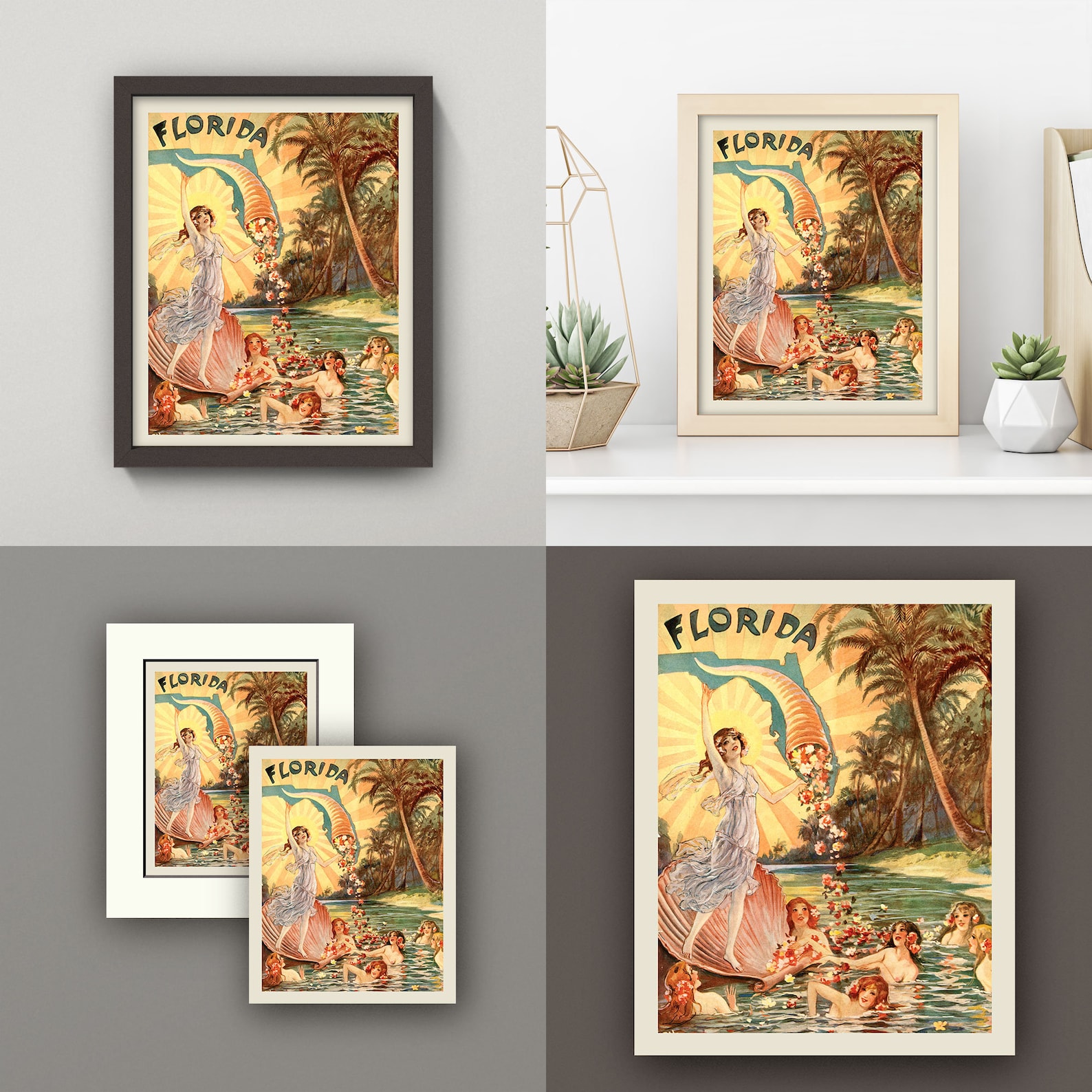 Vintage Florida Print • Antique Florida Wall Art • 4 Sizes! • Art ...