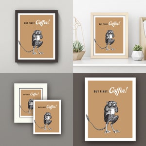 But First, Coffee Print • 8x10 Wall Art • High Quality Giclée Print ...