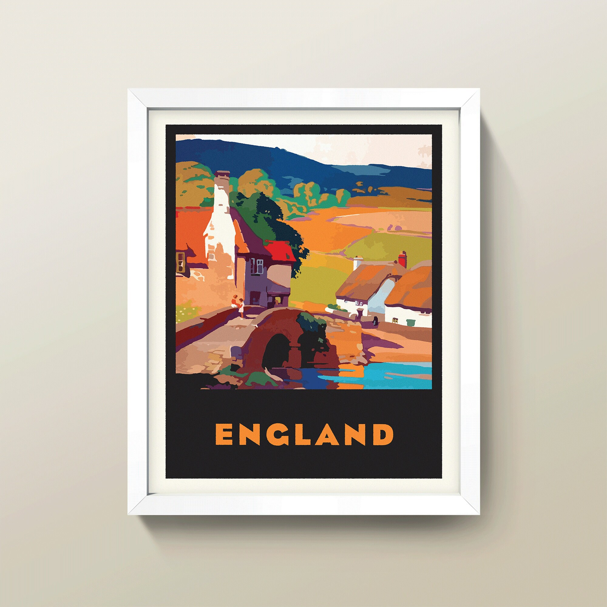 England Print Vintage England Poster England Wall Art - Etsy