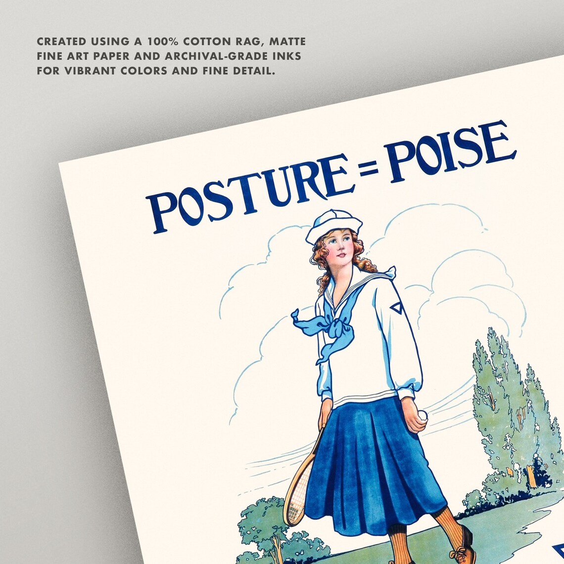 Posture Poise Print Correct Posture 8X10 Print Vintage - Etsy