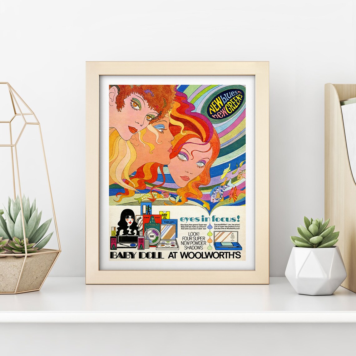 Vintage Eye Shadow Ad Print 1960s Eyeshadow Wall Art 2 | Etsy