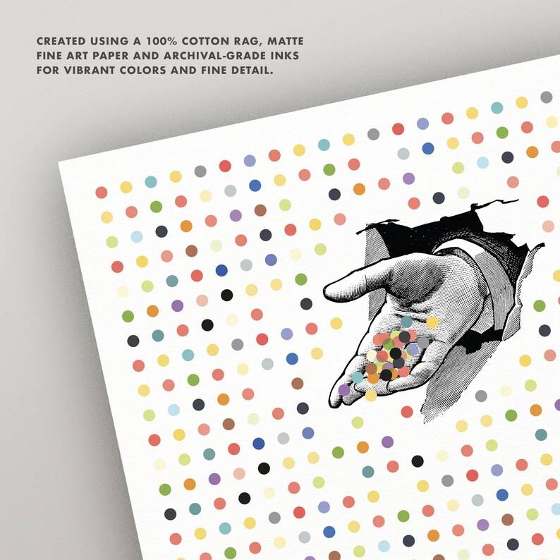 Confetti Print Retro Confetti Collage Wall Art 3 Sizes - Etsy