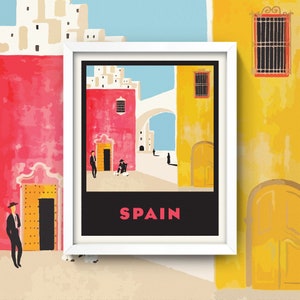 Vintage Style Spain Print • 3 Sizes: 8X10, 9X12, 12X16 • Vintage Spain ...