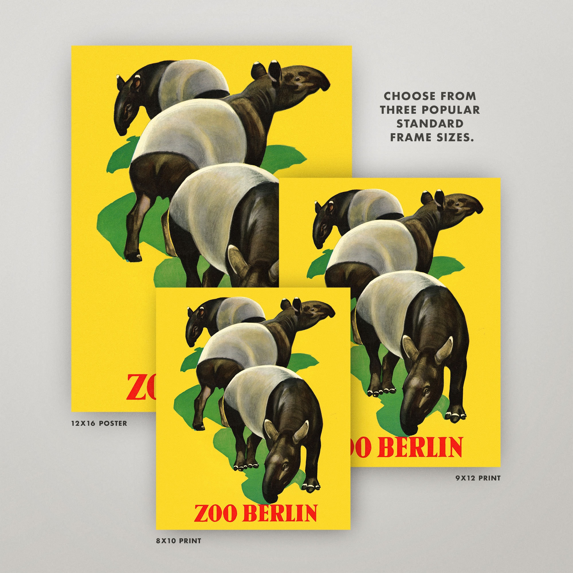 Vintage Tapir Poster Vintage Berlin Zoo Print 3 Sizes | Etsy