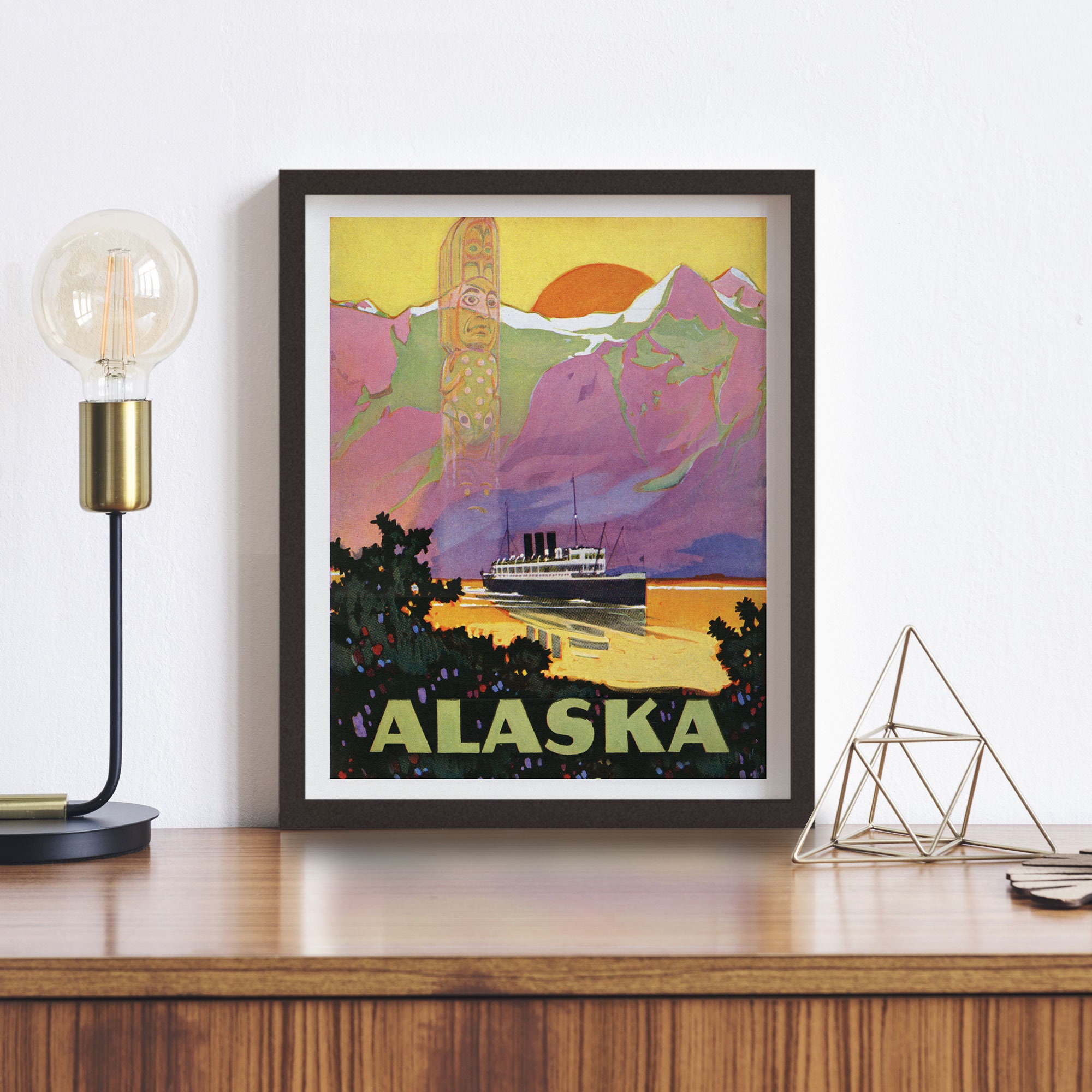 Vintage Alaska Travel Poster Alaska Print Alaska Wall Art - Etsy