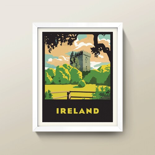 Ireland Art Vintage Travel Poster Retro Irish Home Decor Print | Etsy