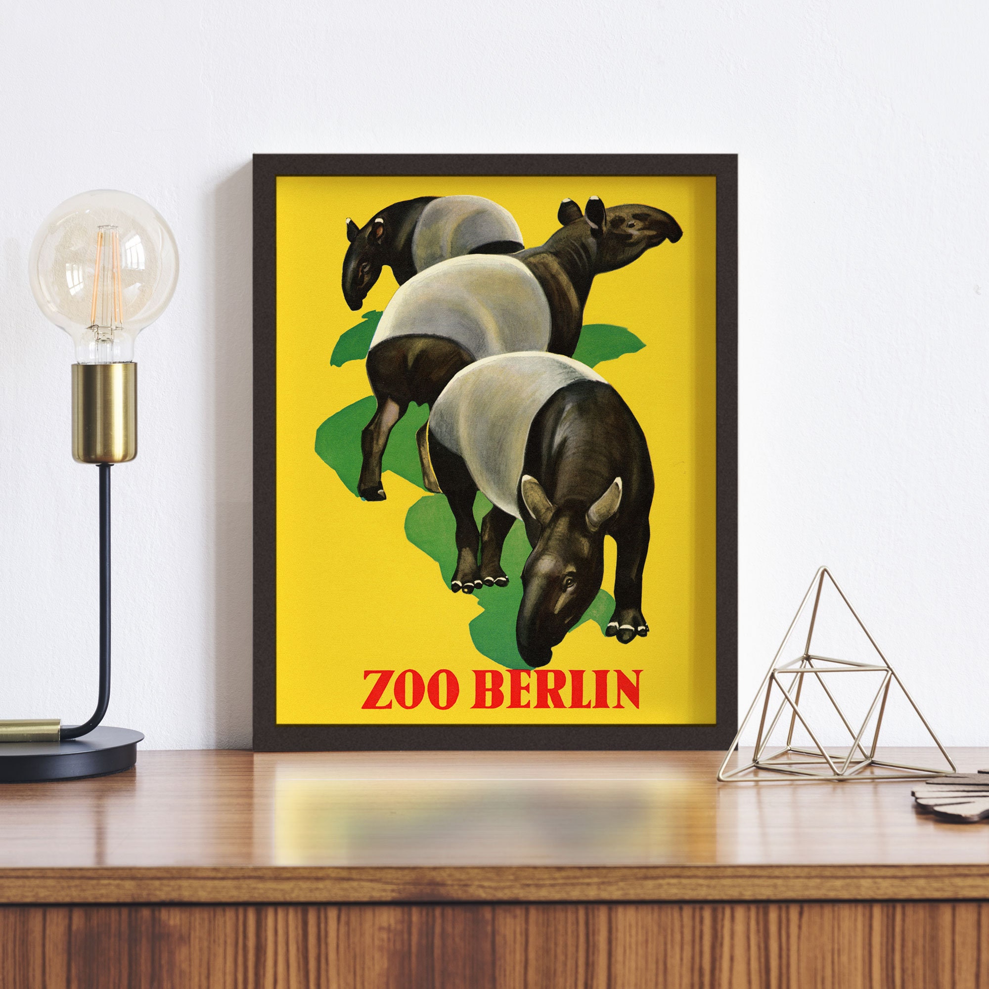 Vintage Tapir Poster Vintage Berlin Zoo Print 3 Sizes | Etsy